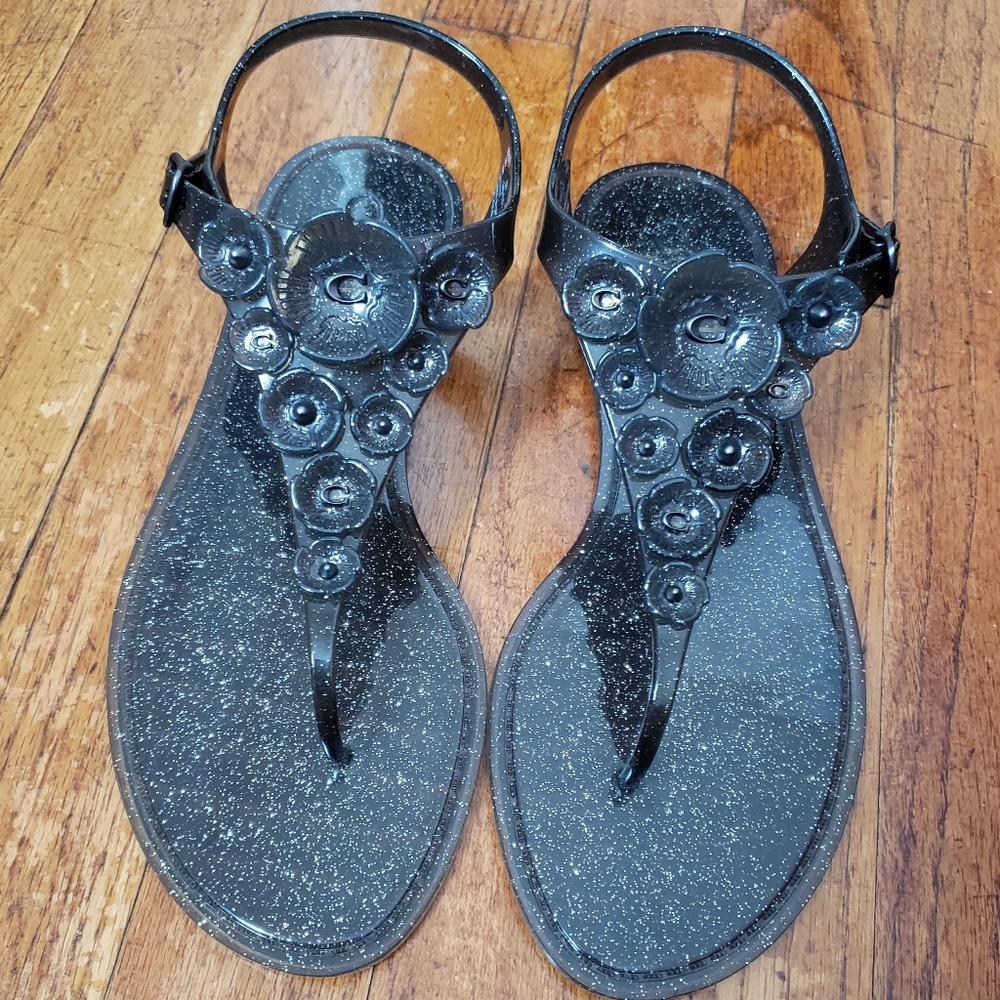 Coach Tea Rose Jelly Sandals Nwob - Gem